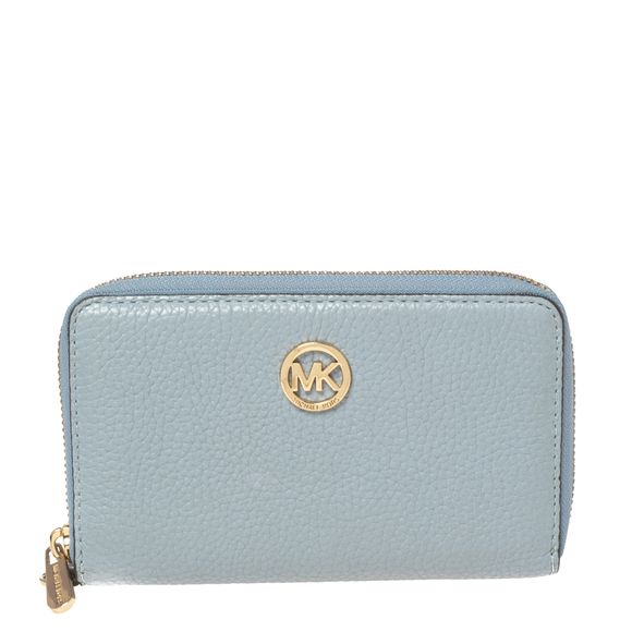 Michael Kors | Bags | Michael Michael Kors Light Blue Leather Fulton ...